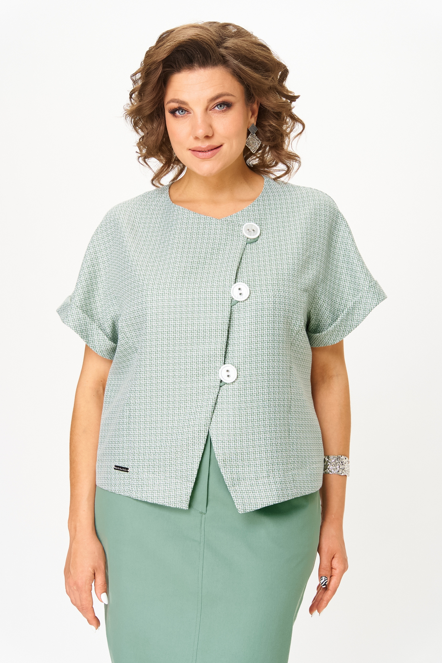 Костюм с юбкой 1422 зеленый Michel Chic купить в интернет магазине | в наличии